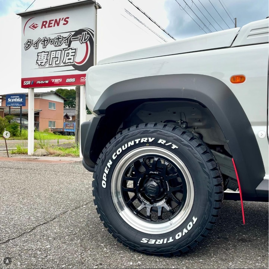 スズキ ジムニーシエラ RAYS A･LAP 07X | カーショップレンズは長浜市のタイヤ＆ホイール専門店